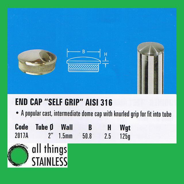 316: 2" Self Grip End Cap for Stainless Steel Handrail – All Things ...