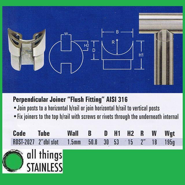 2" Perpendicular Joiner "Flush Fitting" Double Slotted Tube – All ...